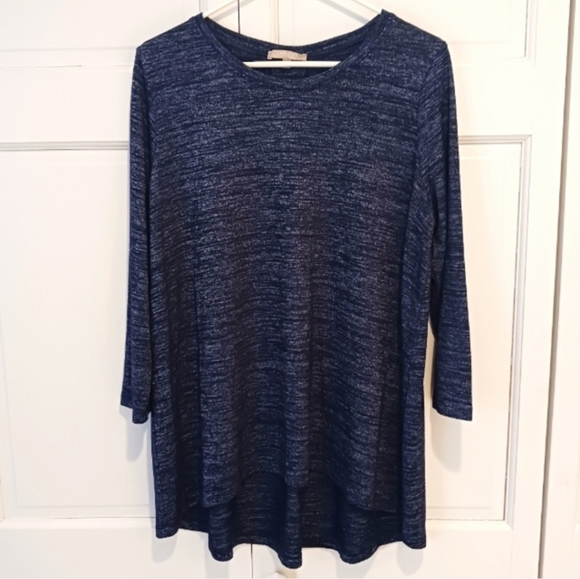 Joan Vass | Tops | Joan Vass Blue Tunic | Poshmark
